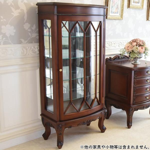【発売日：2026年05月15日】キャビネット アンティークキャビネット おしゃれ 木製 扉付き キャビネットガラス 幅60cm アンティーク リビング キャビネット 脚付き 収納家具 PALMAアンティークブラウン マホガニーのキャビネッ...