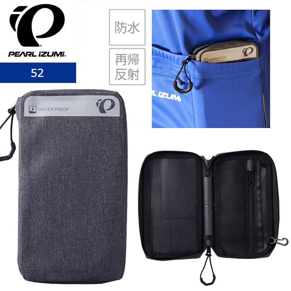 パールイズミ 52 ウォータープルーフ ライド ウォレット 2025年モデル 秋冬 自転車 財布 防水 バックポケットに入る防水素材と止水ファスナーで小銭やカード、スマートフォンを雨や汗から守るウォータープルーフのウォレットケースです。小銭...