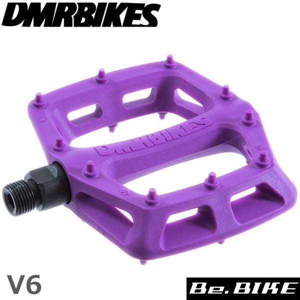 DMR BIKES V6 Plastic Pedal Cro-Mo Axle パープル 自転車 ペダル(フラットペダル）【仕様】樹脂(ボディ)/クロモリ(シャフト)Dual Du Bush System長さ：100mm幅：95mm規格：9/...