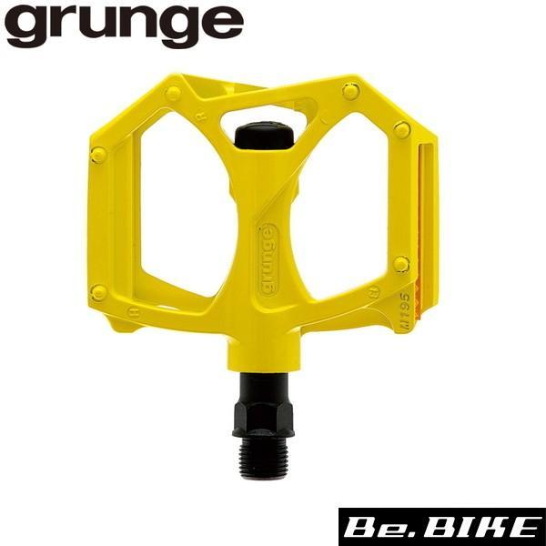 gurunge（グランジ） フラットモットペダル　イエロー　自転車 ペダルとても回転がスムーズでメンテナンスフリーのスリムペダルgrungeより薄口なボティーーでスムーズな回転の低コストを実現したメンテナンスフリーペダル。全11色とカラーが...