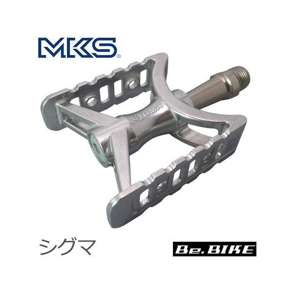 三ヶ島ペダル(MKS) シグマ ペダル 自転車 ペダル・軽量＆小型ボディ。これまでもっとも小型だった「Compact」ペダルと同等のサイズ・厚みになっています。・両面踏みで街乗りなどで乗りやすい。・トゥクリップやリフレクターの装着も可能【仕...