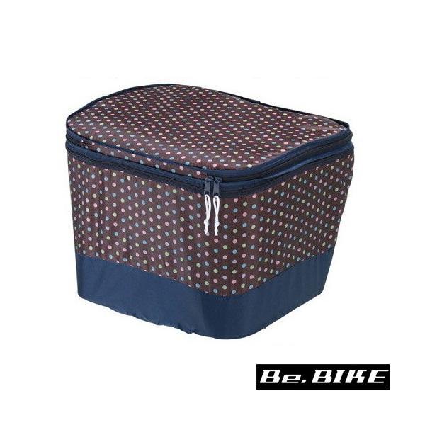 川住製作所 2段式前カゴカバー ファスナータイプ ドットブラウン 自転車 かごカバー雨などから荷物を防ぎ、ひったくり防止にも効果のあるカバータイプのカゴカバーです。ファスナー開閉で容量がアップする2段式で、長物も収納がしやすくなっています。...