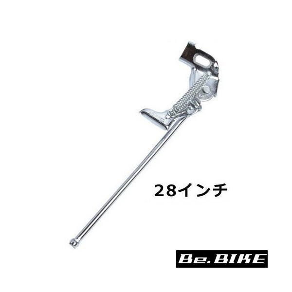 S-600 28CP 1本スタンド正爪軽快車用 28インチ メッキ 自転車 サイドスタンド正爪式対応の1本スタンドです。自動ロック機構、踏むだけでロックが解除されるソフトロック機構も備えます。