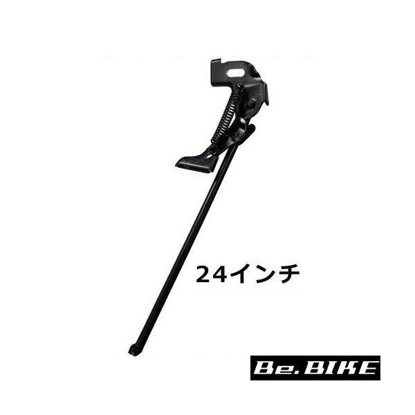 S-600 24ED 1本スタンド正爪軽快車用 24インチ ブラック 自転車 サイドスタンド正爪式対応の1本スタンドです。自動ロック機構、踏むだけでロックが解除されるソフトロック機構も備えます。ブラックはカチオン塗装。