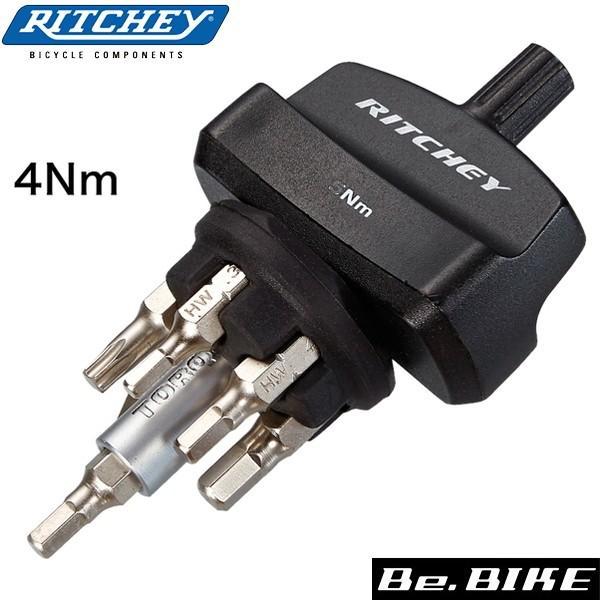 RITCHEY(リッチー) 6-BIT TORQUE KEY 4Nm 自転車 工具近年軽重パーツの普及で、取り付ける際にトルク値が重要視されている。リッチーパーツが推奨する取り付け指定トルクがプリセットされているので、適性トルク値で締め付け...