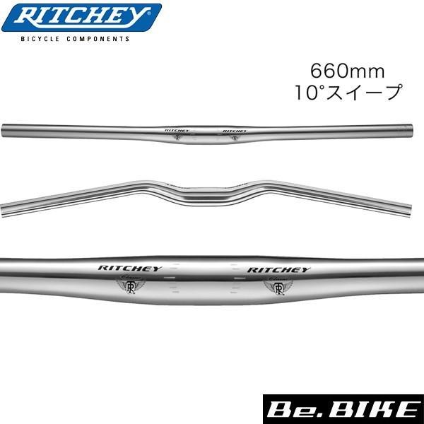 RITCHEY(リッチー) CLASSIC FLAT 10 シルバー 自転車 ハンドル ライザーバーリッチーがプロデュースする10°スイープがクラシックシリーズにラインナップ。【仕様】クランプ径：31.8mmスイープ：10°長さ：660mm...