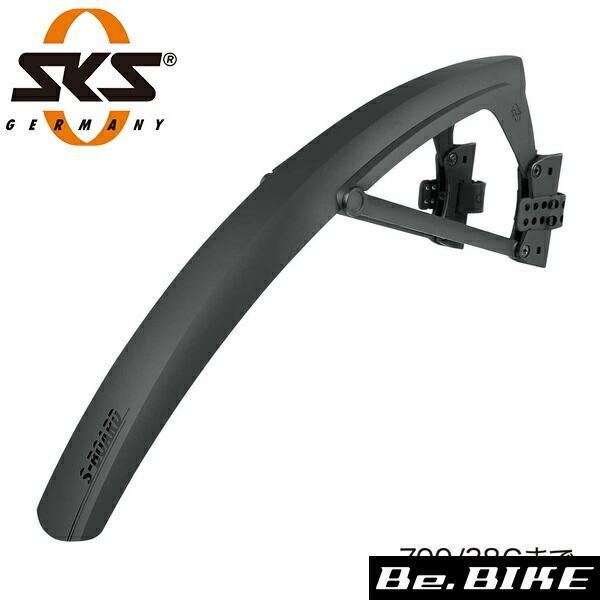 SKS エスボード ブラック 自転車 泥よけ マッドガード取付け簡単なフロントフェンダー。正確な角度調整が可能で、細身でシャープなデザインはロードバイクだけでなく、クロスバイクにもすっきりフィット。同じデザインテイストのリアフェンダー、エス...