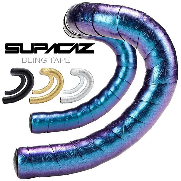 スパカズ バーテープ ブリングテープ OIL SLICK 自転車 バーテープ SUPACAZ BLING TAPESUPER STICKY KUSHをベースに、最上層に独自の光沢のある素材を上層に用いています。材質：PU寸法：（長さ）2,1...