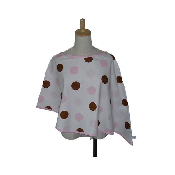 パステルカラーの大きなドットがとってもキュートなデザイン！アメリカで大人気のホットスリングスと人気のテキスタイルブランド、「ハウス」とのコラボ、リトルハウスの授乳ケープが登場！　アシンメトリーなポンチョ型のデザインがユニークでキュート。裾の...