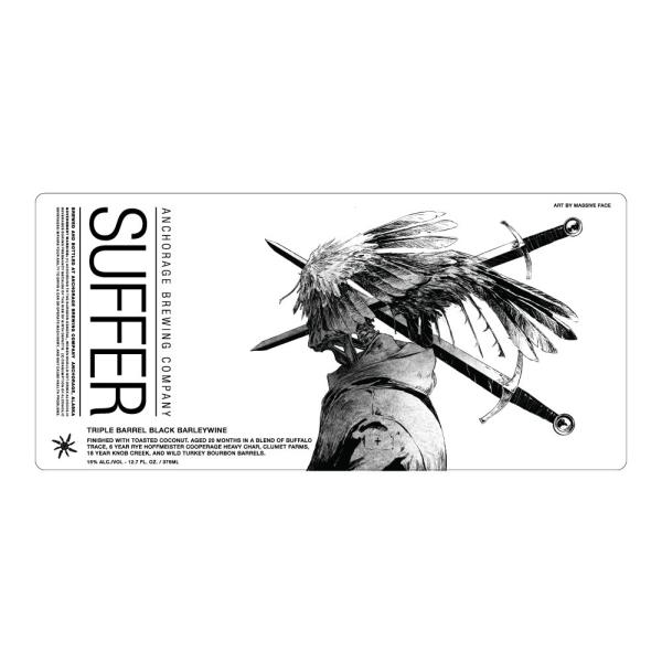 SufferTriple Oaked Black Barleywine ABV 15%  Untappd 4.69！！！Triple barrel black barleywine finished with toasted coconut...