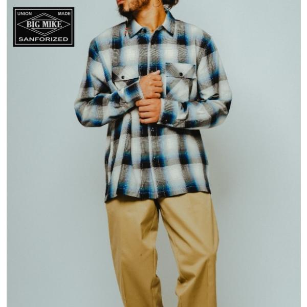 BIG MIKE ビッグマイク ネルシャツ チェックシャツ シャツ 長袖 Light Flannel L/S Shirts WHT×BLK×BLU×MNT 1026151022026年新作BIG MIKEアーカイブから厳選したヴィンテージア...