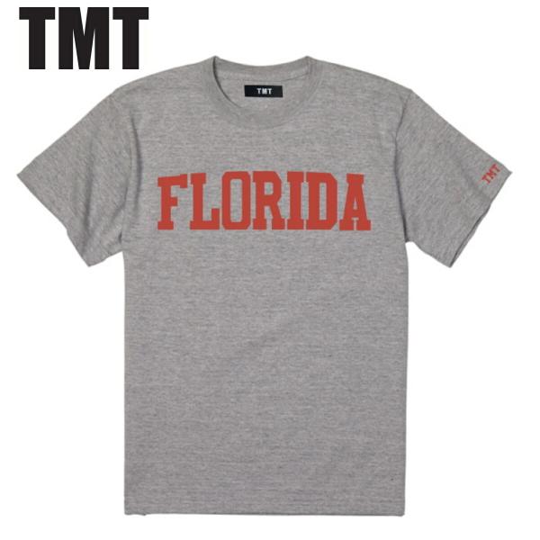 TMT ティーエムティー Tシャツ 半袖 5.6oz COTTON S/SL TEE FLORIDA グレー TCS-F25SP035.6オンスの中厚手生地を使用した定番のロゴＴシャツ。一世を風靡したFLORIDAロゴがTシャツになって登場...