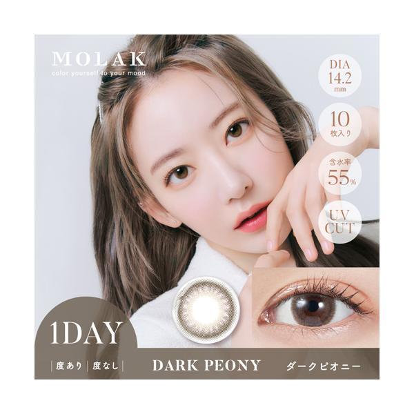 【商品詳細】●カラー：ダークピオニー●直径：14.2mm●着色直径：13.6mm●ベースカーブ：8.6mm●含水率：55％●販売度数：0.00●付属品：レンズ10枚●使用期限：1日使い捨て●承認番号：22900BZX00118000【区分】...