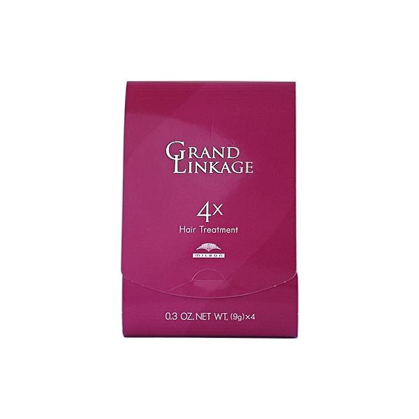 ミルボン グランドリンケージ 4× ヘアトリートメント 9g×4 ホームケア　特別な日マスク　集中トリートメント　システムトリートメント　【お持ち帰り4th STEP】サロンケア効果の持続 ●サロンカラー直後のキレイな毛髪形状を固定する「ボ...