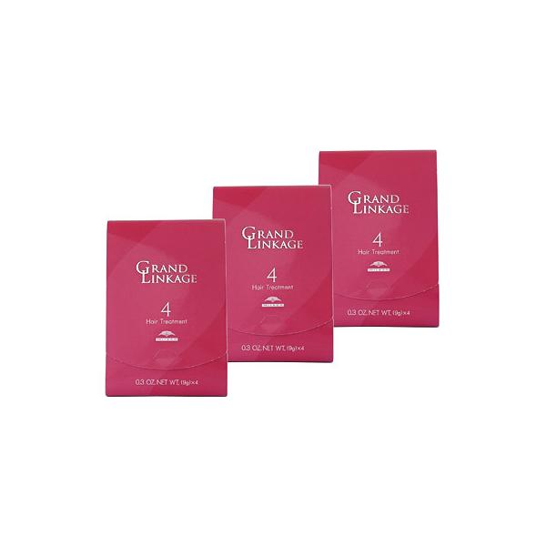 ミルボン グランドリンケージ 4 ヘアトリートメント 9g×4　3個セット ホームケア　特別な日マスク　集中トリートメント　システムトリートメント　【お持ち帰り4th STEP】サロンケア効果の持続 ●サロンカラー直後のキレイな毛髪形状を固...