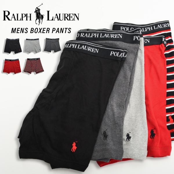 【単品】POLO RALPH LAUREN ポロ・ラルフローレン メンズ ボクサーパンツ アンダーウェア 下着 男性用 ギフト 贈り物 男性用 父の日 プレゼント 大きいサイズ  綿100％MENS BOXER PANTS【宅配便配送】【肌...