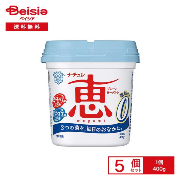 [冷蔵] 雪印メグミルク ナチュレ恵 megumi 脂肪0 400g×5個