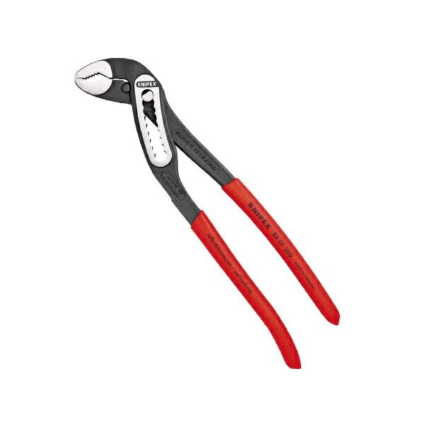 [商品説明]ジョイント部は横方向へのブレを防止する3枚合わせ(ボックスジョイント)です水道まわりの修理、配管作業、自動車・機械の整備、電設作業少ない力でパイプやナットを確実につかみます口幅を最大に調節して握っても、ハンドルの間にクリアランス...