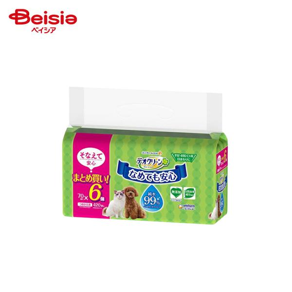 ユニ・チャーム デオクリーンウェットティッシュ替70枚×6個