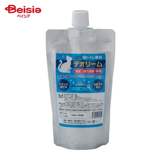 カモス バクテレス  バクテレスデオリーム舐めても安心な消臭除菌粒 猫尿専用猫トイレにふりかける トイレに流せる 210g ペット