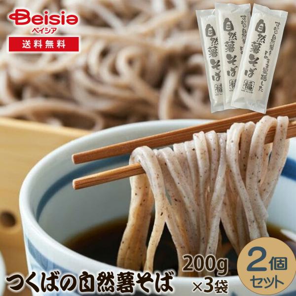 新関フードサービス つくばの自然薯そば 200g×3袋 2個セット