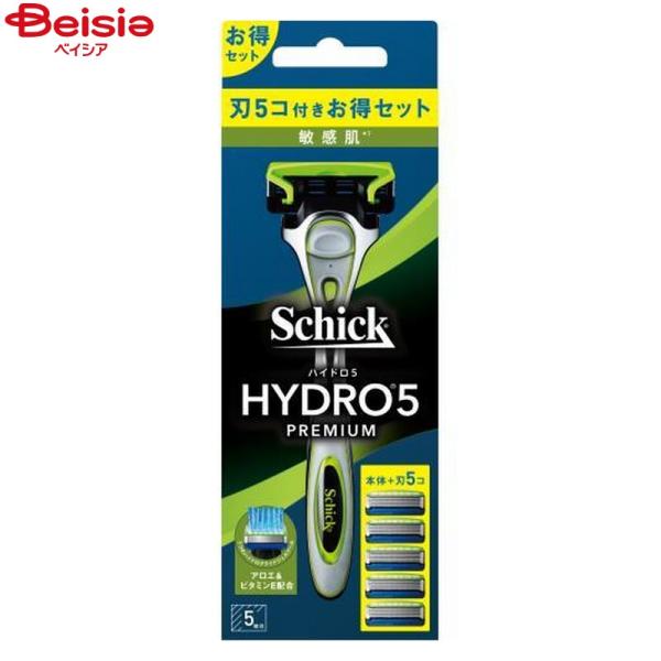 シック Schick ハイドロ5プレミアム敏感肌コンボパック ホルダー刃付＋替刃 4個 髭剃り シェーバー