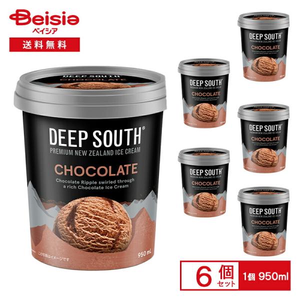 イワタニフーズ DEEP SOUTH チョコレートアイスクリーム 950ml×6個 　【 爆買 】