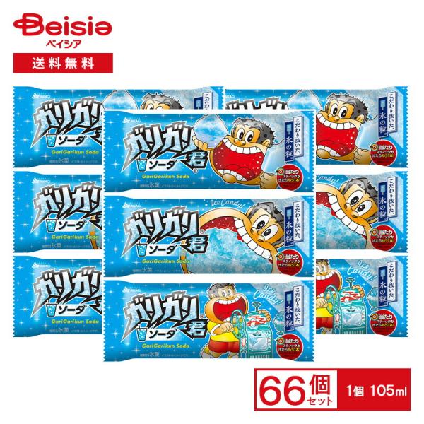 爆買 赤城乳業 ガリガリ君ソーダ 105ml×66本　【 爆買 】