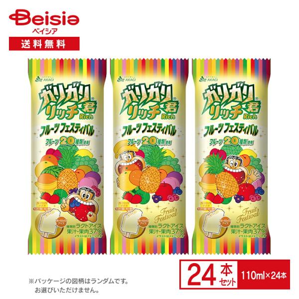 爆買 赤城乳業 ガリガリ君リッチ フルーツフェスティバル 110ml×24本