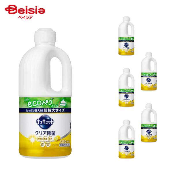 キュキュット クリア除菌レモン 詰替 1250ml×6個セット