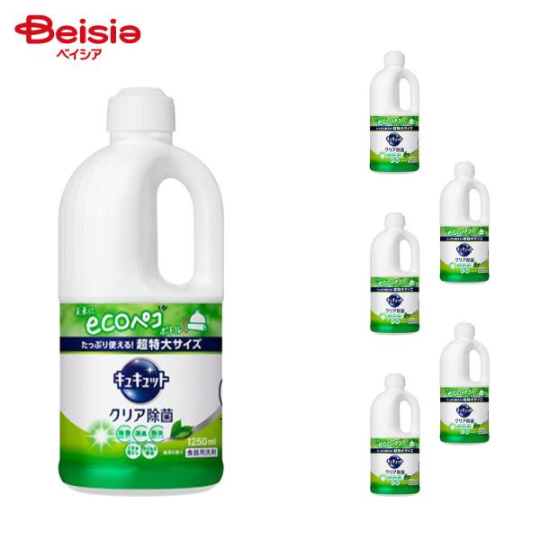 爆買 キュキュット クリア除菌緑茶 詰替 1250ml×6個セット