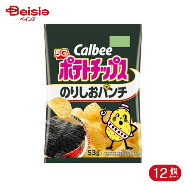 カルビー ポテトチップス のりしおパンチ 53g 12個