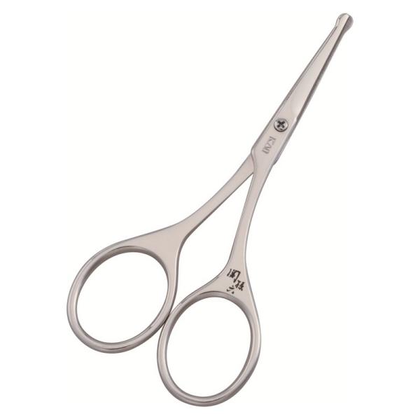 商品情報説明 刃匠関孫六の伝統から生まれた鼻毛のお手入れ用鋏です。用途 鼻毛のお手入れ。機能 鍛造仕上げのプレミアムな鼻毛用ハサミです。柔らかい鼻腔内部を傷つけないよう、刃先端を丸くした鼻毛カット専用ハサミです。仕様 ●サイズ：92×43×...