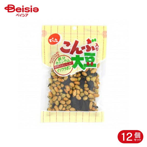 でん六 こんぶ入り大豆 72g 12個