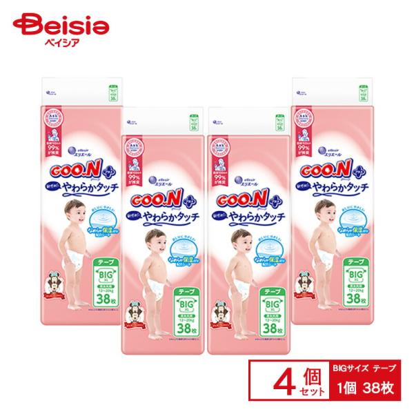 大王製紙 敏感肌にやわらかタッチ BIG38枚×4個