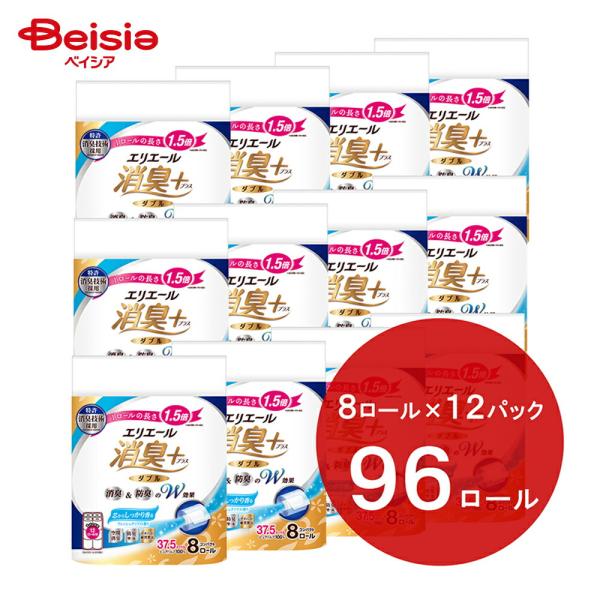 大王製紙 エリエール消臭＋トイレット8ロールダブル 12個