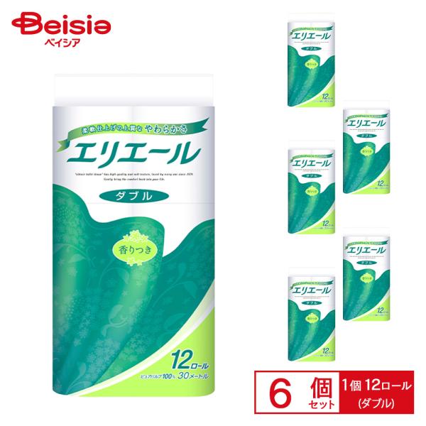 大王製紙 エリエール トイレット12ロール(ダブル)×6個