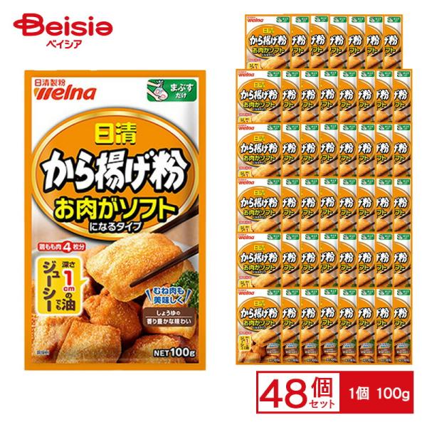 日清ウェルナ 日清 から揚げ粉 お肉がソフトになるタイプ 100g×48個 ケース販売 まとめ買い