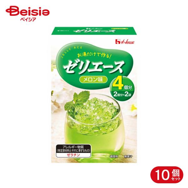 ハウス食品 ゼリエース メロン味 92g 10個
