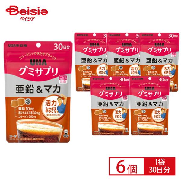 爆買 ユーハ味覚糖 グミサプリ 亜鉛＆マカ 60粒 ×6個セット【 爆買 】