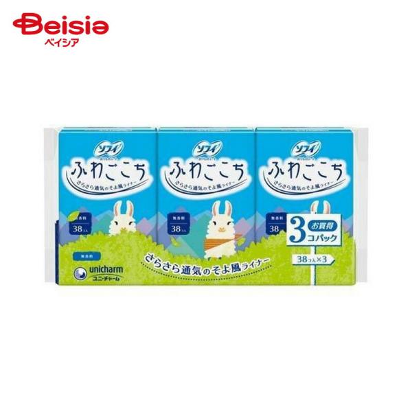 ユニ・チャーム ソフィふわごこち 無香料38枚×3