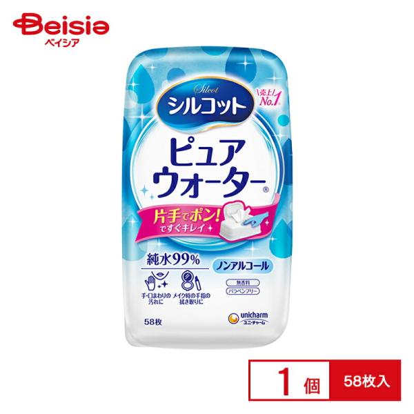 商品仕様・説明メーカー名               ユニ・チャーム特徴               ワンプッシュでフタが開いて、片手でシートが取り出せるから、身の回りを手早くキレイにできるウェットティッシュです。純水９９％、ノンアルコール...