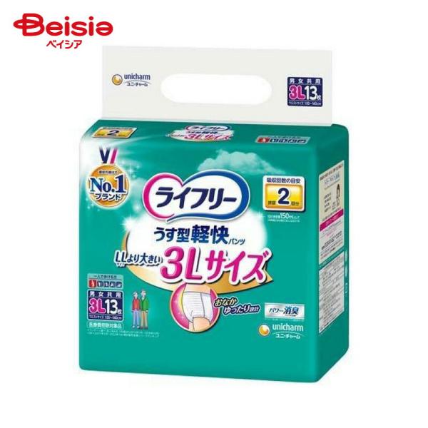 超PayPay祭 ユニ・チャーム ライフリーうす型軽快パンツ 3L 13枚