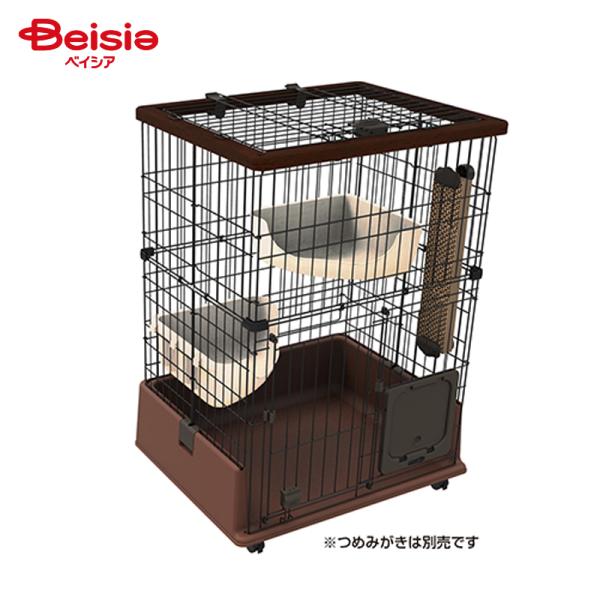 人と猫　お互いにくつろぎ、心地よい場所になることをお手伝いする「necoco（ネココ）」。ねこドアで自由に出入りでき、しつけにもぴったりなキャットルームサークル。多機能ステップはトイレ・隠れ家・ベッドと用途に合わせて使い分け可能。つめみがき...