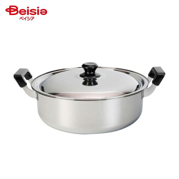 和平フレイズ ステンレス 両手鍋 料理鍋 30cm 7.4L IH対応 ガス 烹味屋 RB-3254