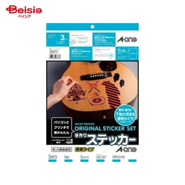 エーワン 手作りステッカー透明タイプ