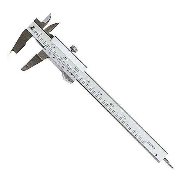 爆買 商品情報説明 小型タイプのノギスで携帯に便利です。用途 外径測定、内径測定、深さ測定、段差測定用ノギス。機能 小さくても高精度です。デプスバー付です。仕様 ●本体サイズ：幅39mm×長さ114mm。●重量：22g。●最小読取値：0.0...