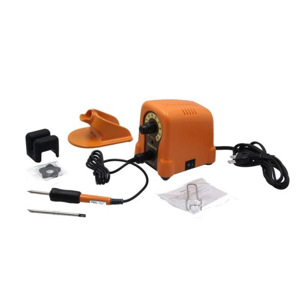 商品情報説明 温調付き電熱ペンで、ウッドバーニング、カービングアート、彫金に最適です。用途 ウッドバーニング用電熱ペン。機能 温度調節機能付で、ウッドバーニング、カービングアート、他にも革製品への加工や彫金だけでなく、はんだ付けも可能なマル...