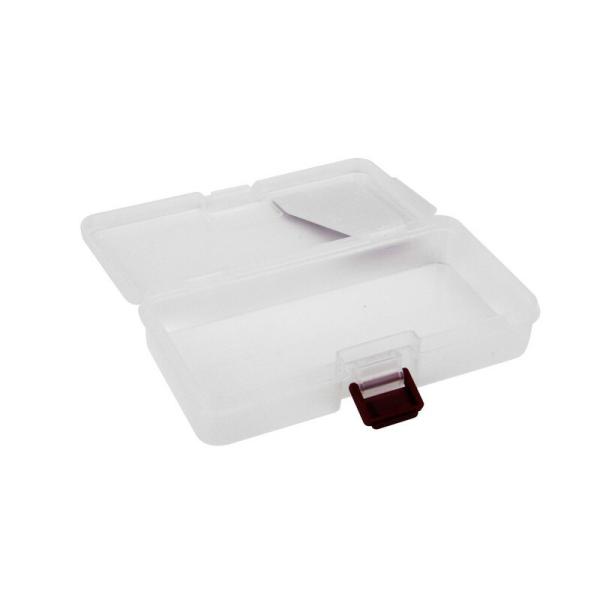 商品情報説明 仕切りなしタイプで、小物の収納に便利なケースです。用途 パーツ等小物類の収納。機能 本体のエッジ部にR加工を施しているため、スムーズに蓋の開閉が可能です。蓋と本体の連結部に傘を立てているため、連結部の破損を極力回避しています。...