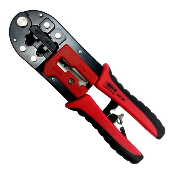 商品情報説明 ラチェット付(圧着確認機構)で圧着作業が簡単確実に行えます。用途 LAN・電話機屋内配線のモジュラープラグの圧着機。機能 1丁でケーブル切断・皮むき・圧着が出来ます。表面で全作業が可能で使いやすいです。カッター部は、安全カバー...